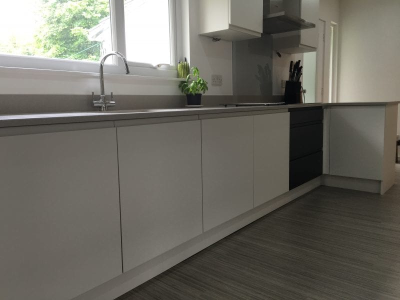Handle-less Kitchen Design In Bearsden